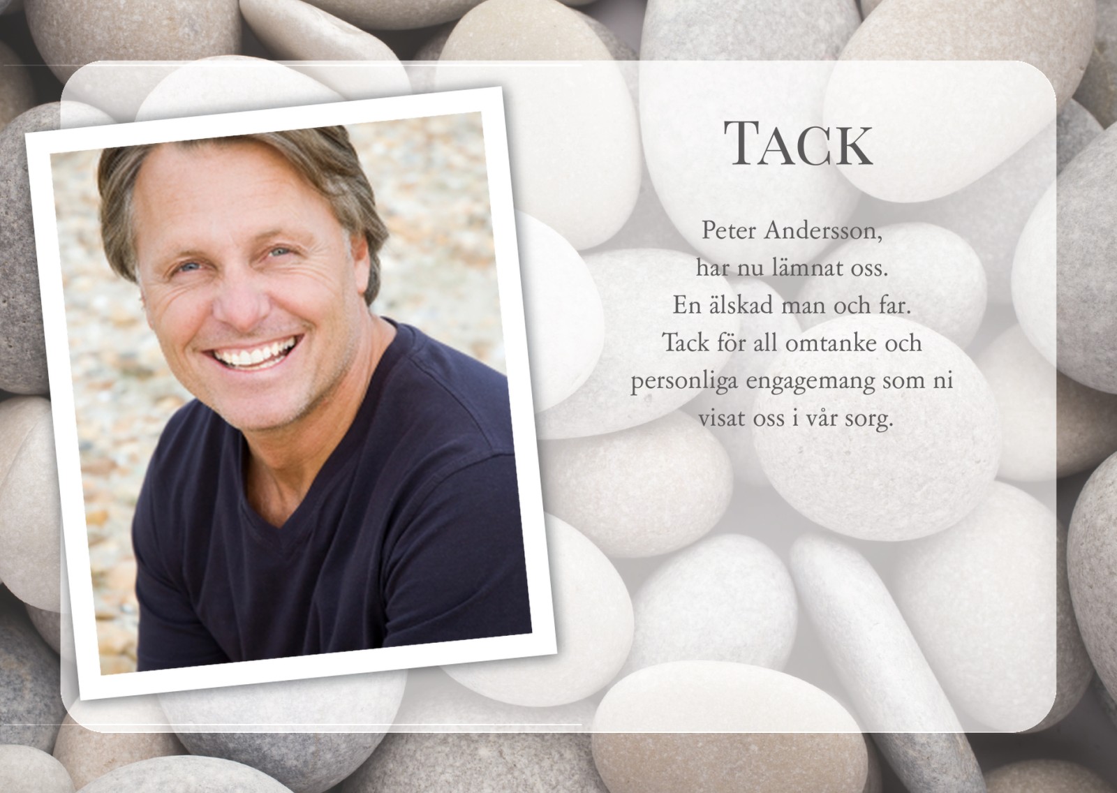Tackkort efter begravning | Optimalprint