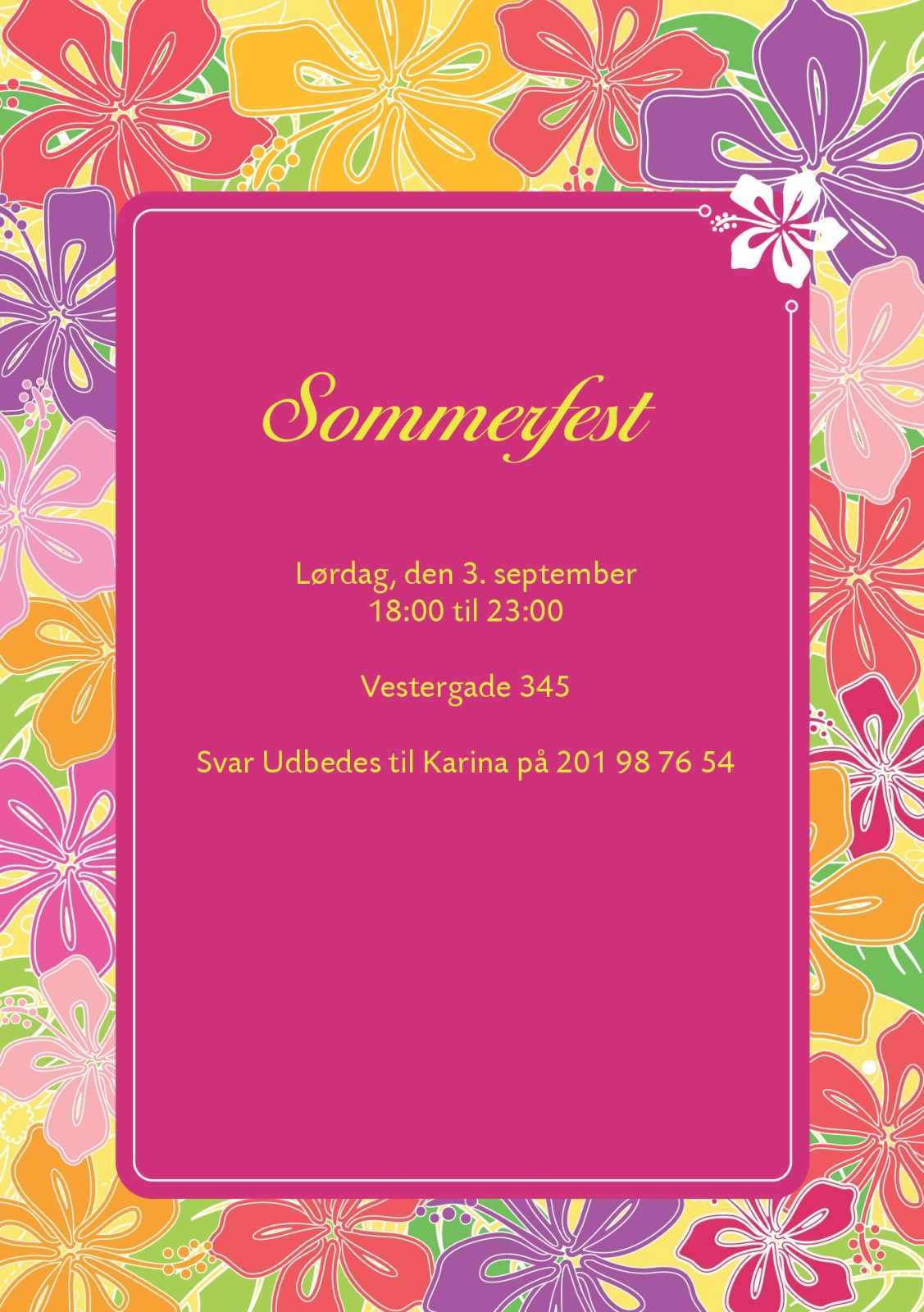 Invitationer til sommerfest | Optimalprint