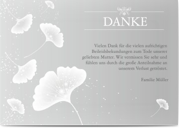 Danksagung Trauer gestalten - Dankeskarten Trauerfall online | Optimalprint