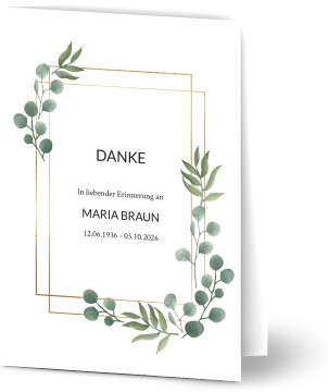 Danksagung Trauer gestalten - Dankeskarten Trauerfall online | Optimalprint