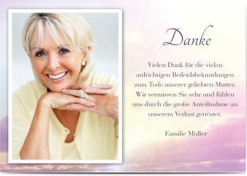 Danksagung Trauer gestalten - Dankeskarten Trauerfall online | Optimalprint